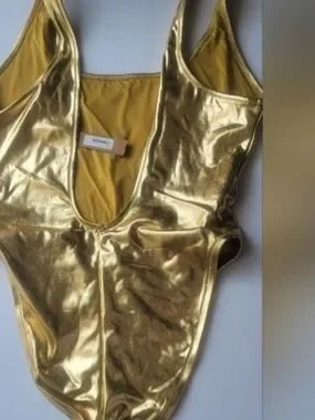 Swim | New Skims Metallic Gold Onepiece Swimsuit | Poshmark